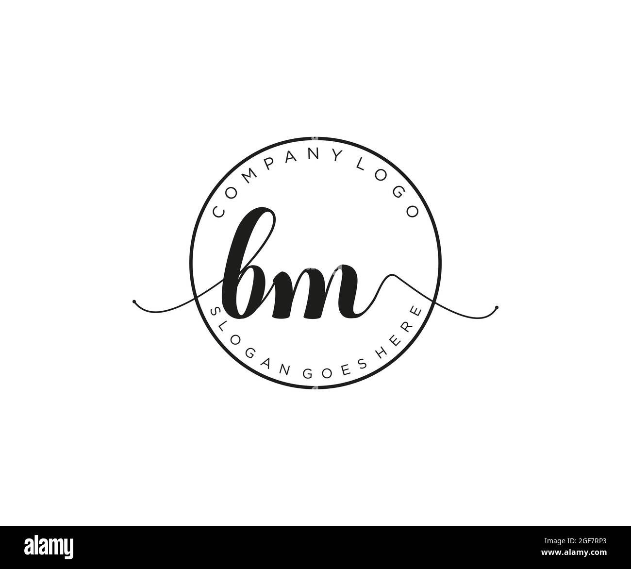 BM Feminine logo beauty monogram and elegant logo design, handwriting ...