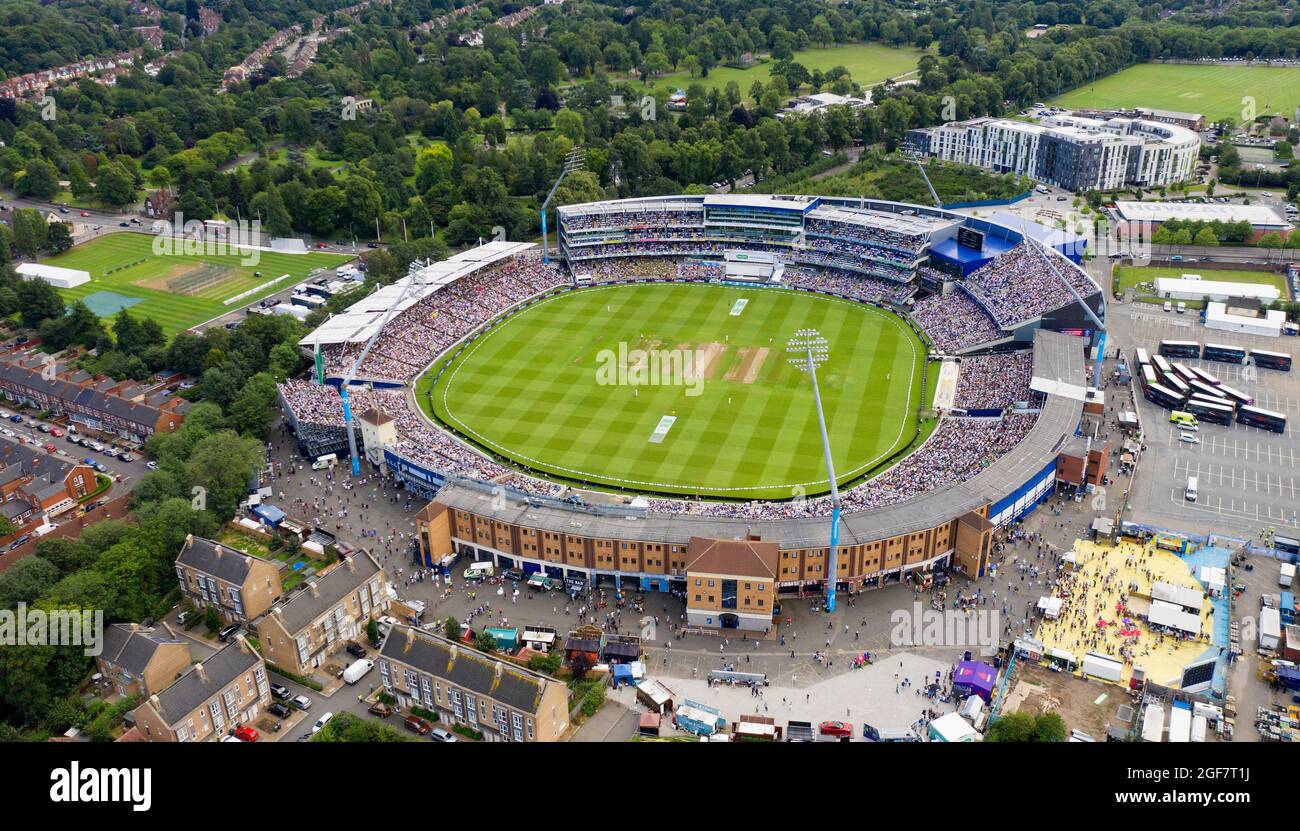 Aerial view of Edgbaston Cricket Ground for the England v Australia Day ...