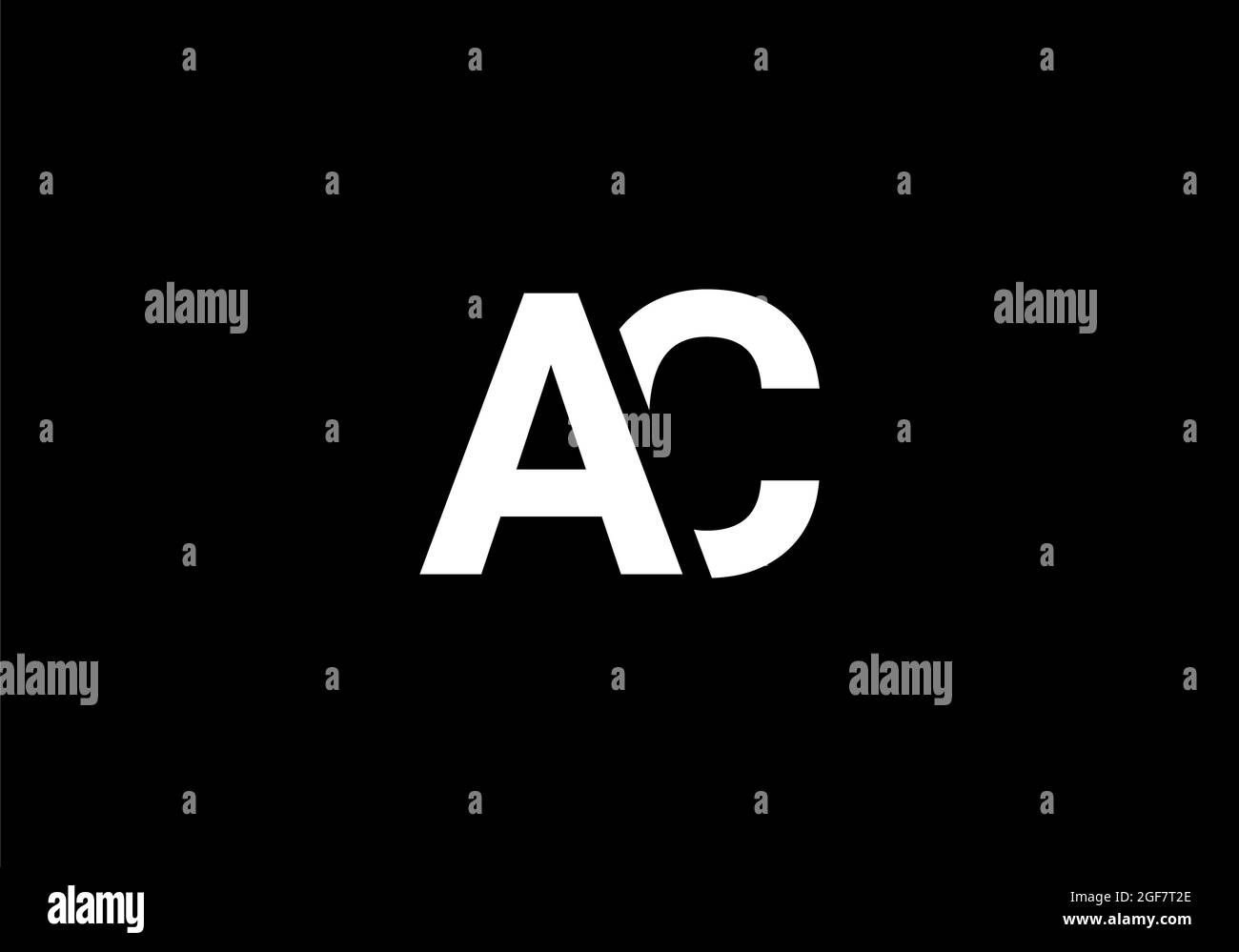 AC logo letter design vector image Stock Photo - Alamy