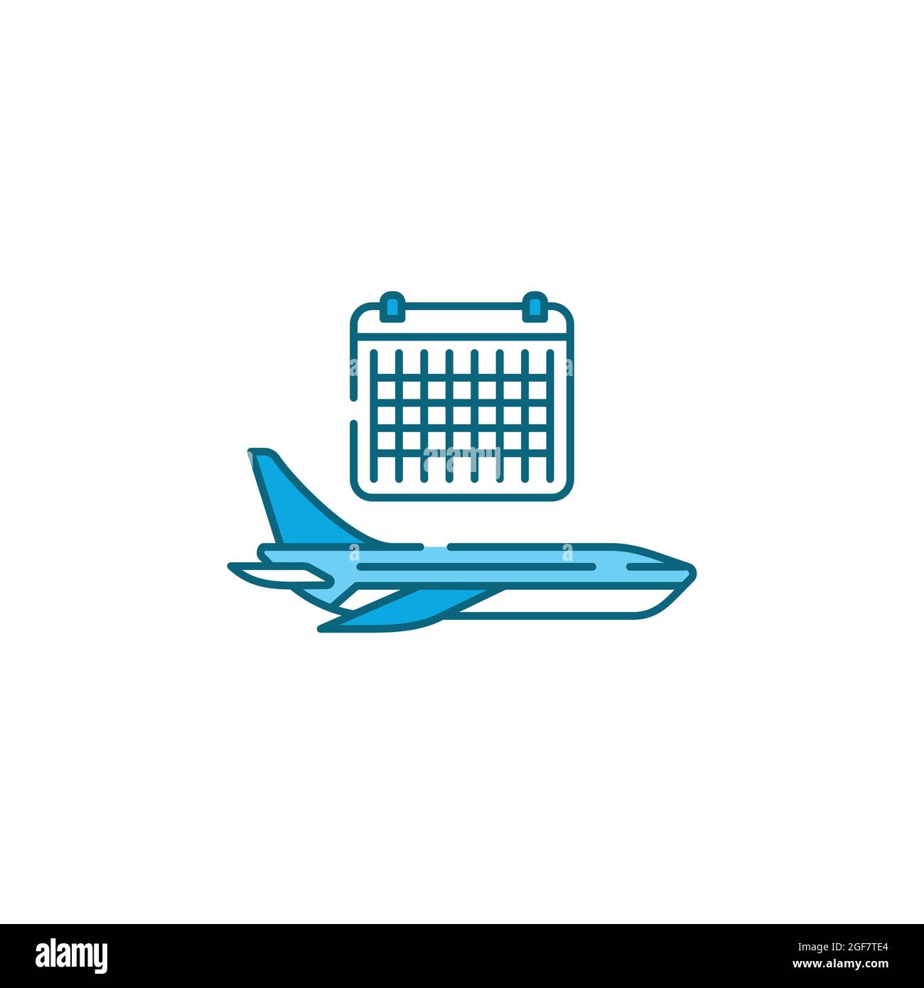 Passengers are sitting in the seats on the plane color line icon ...