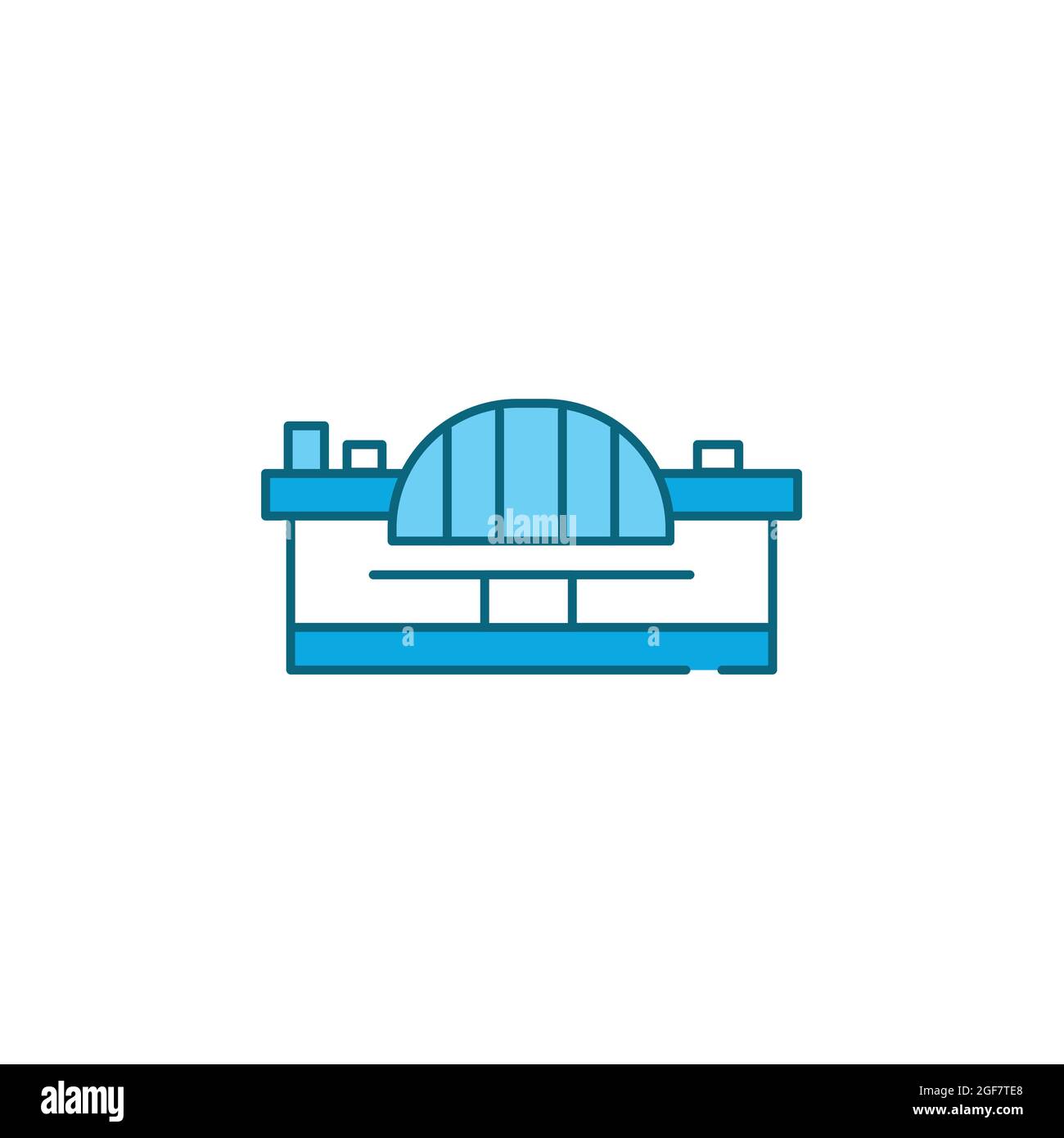 Airport terminal color line icon. Pictogram for web page, mobile app ...