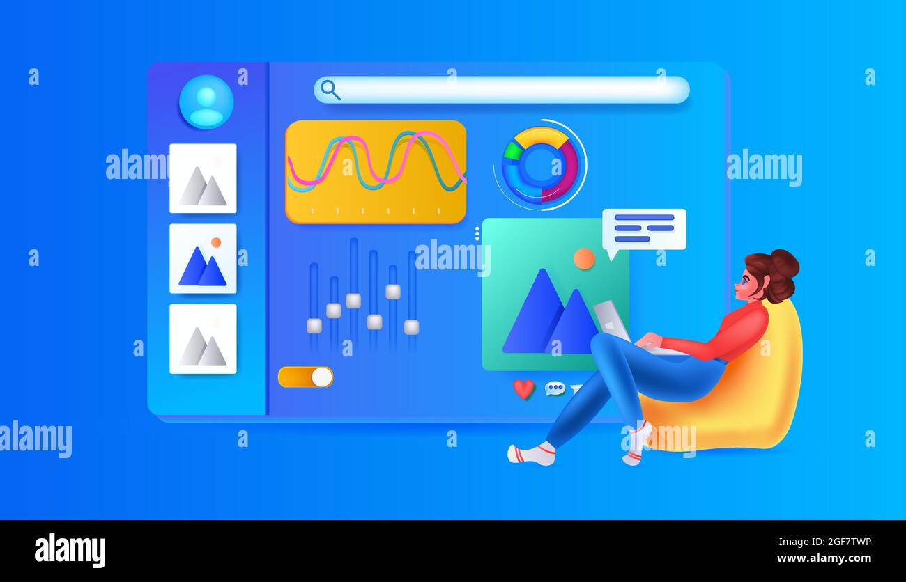 businesswoman analyzing financial statistic charts data analysis ...