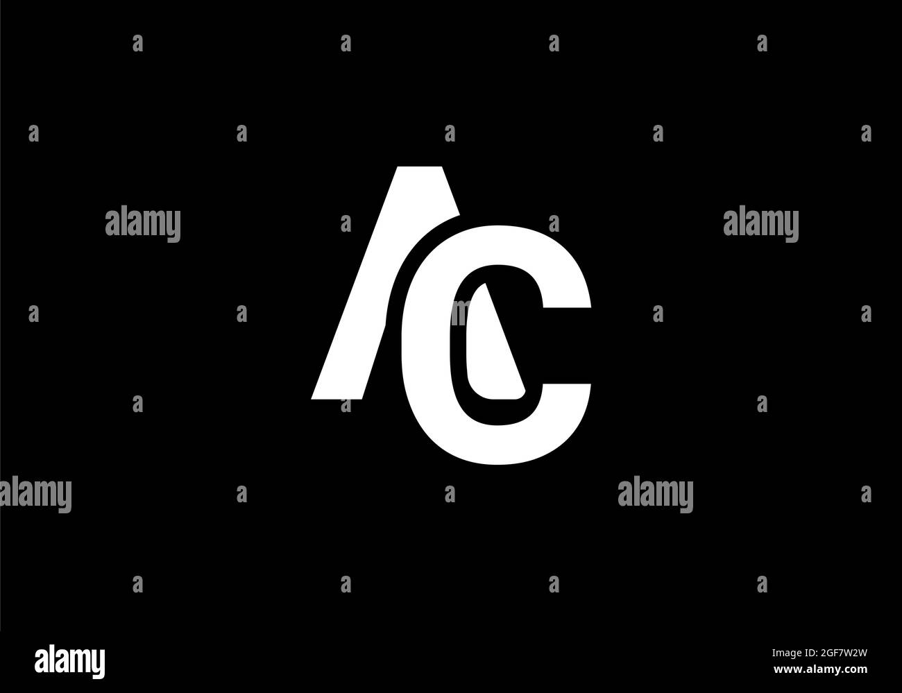 AC logo letter design vector image Stock Photo - Alamy