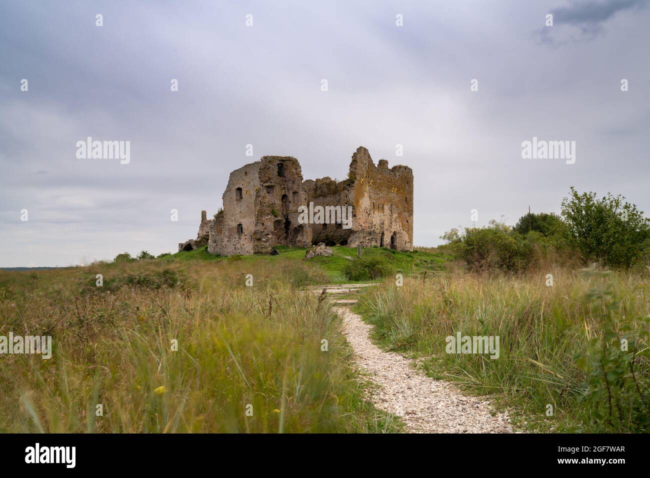A view of the castle ruins at Toolse in northern Estonia Stock Photo ...