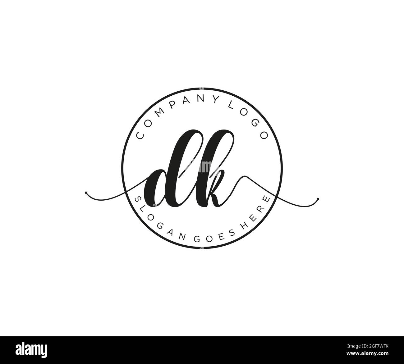 DK Feminine logo beauty monogram and elegant logo design, handwriting ...