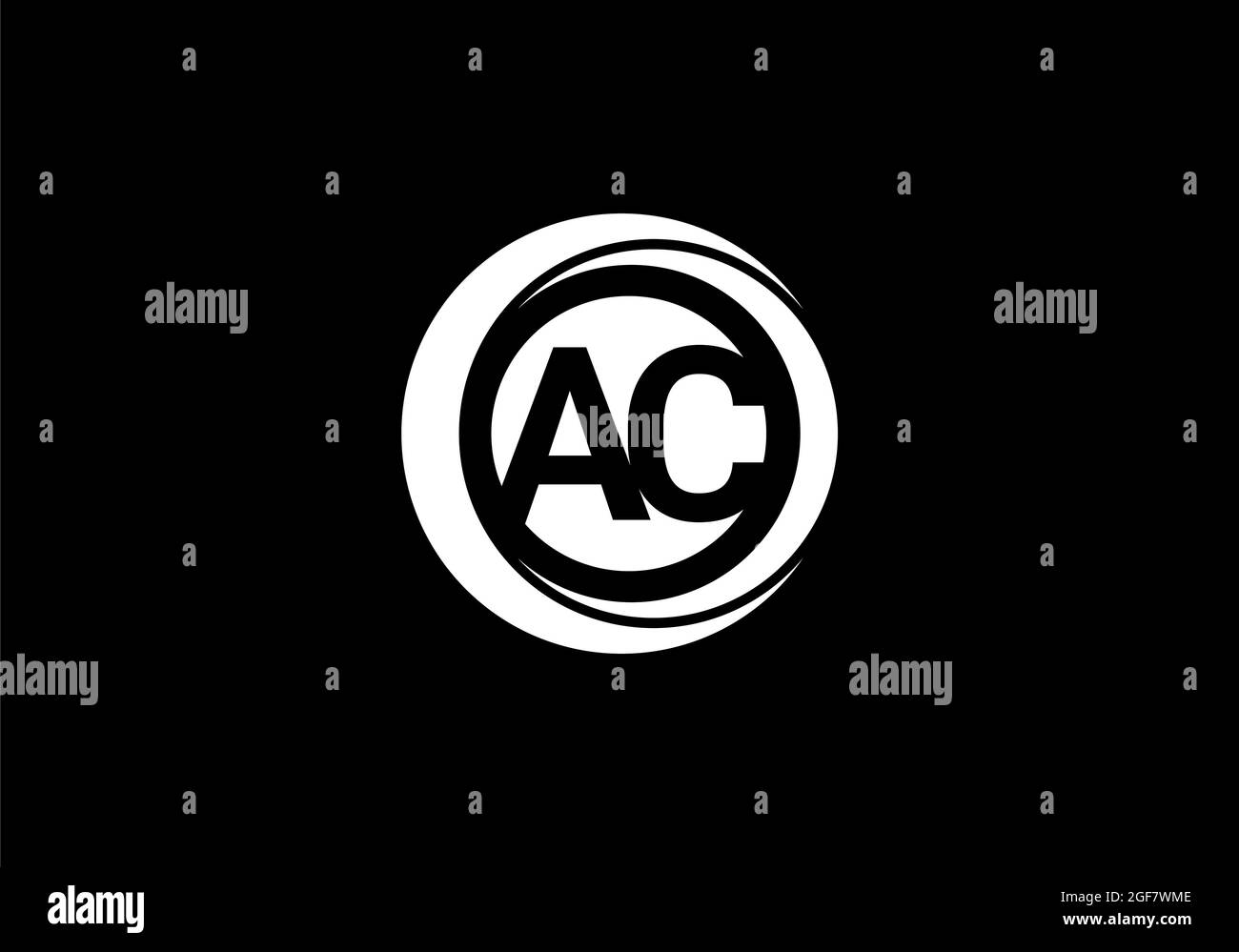 AC logo letter design vector image Stock Photo - Alamy