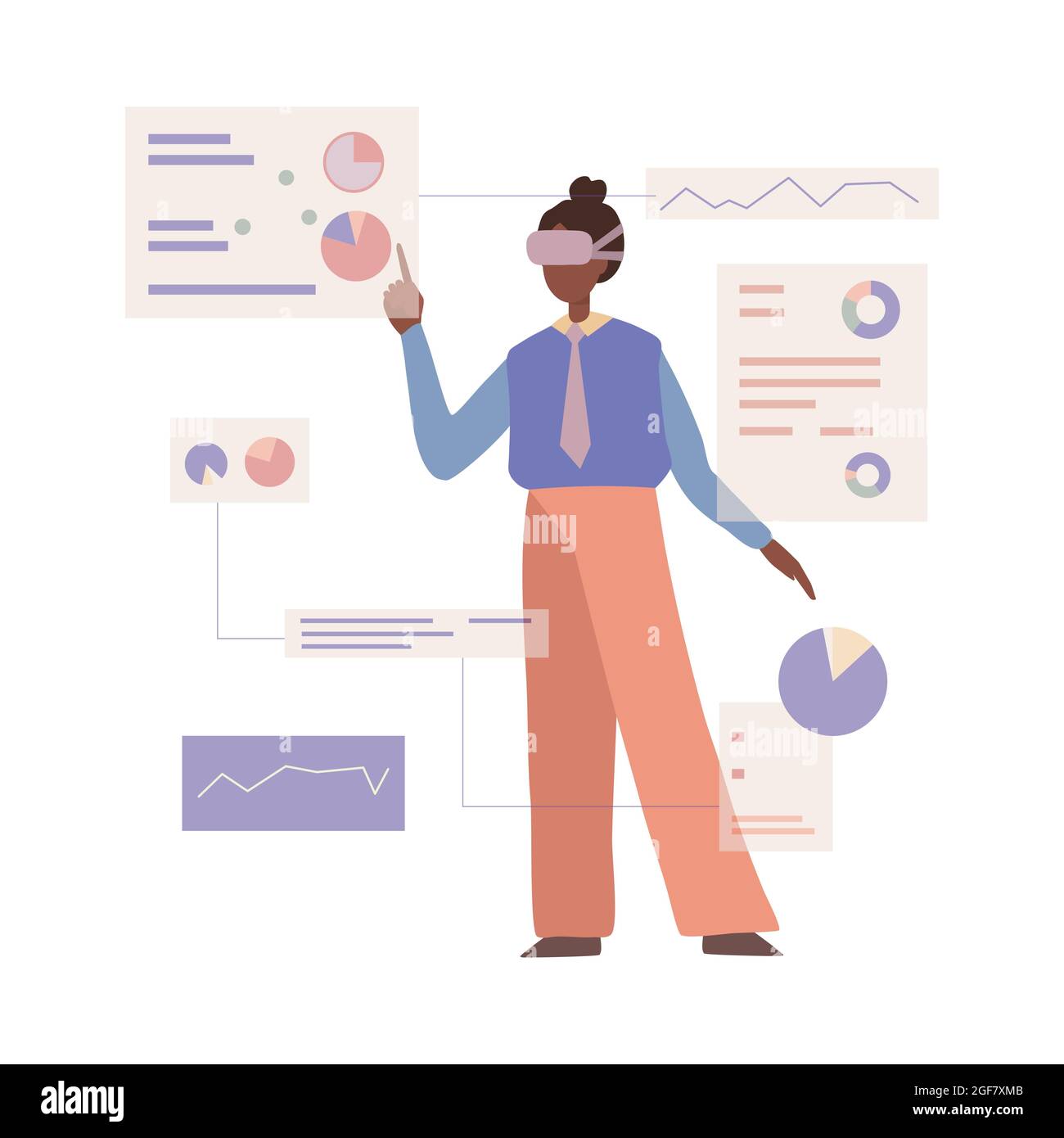 Person painting in virtual reality using VR headset. Modern artist in ...