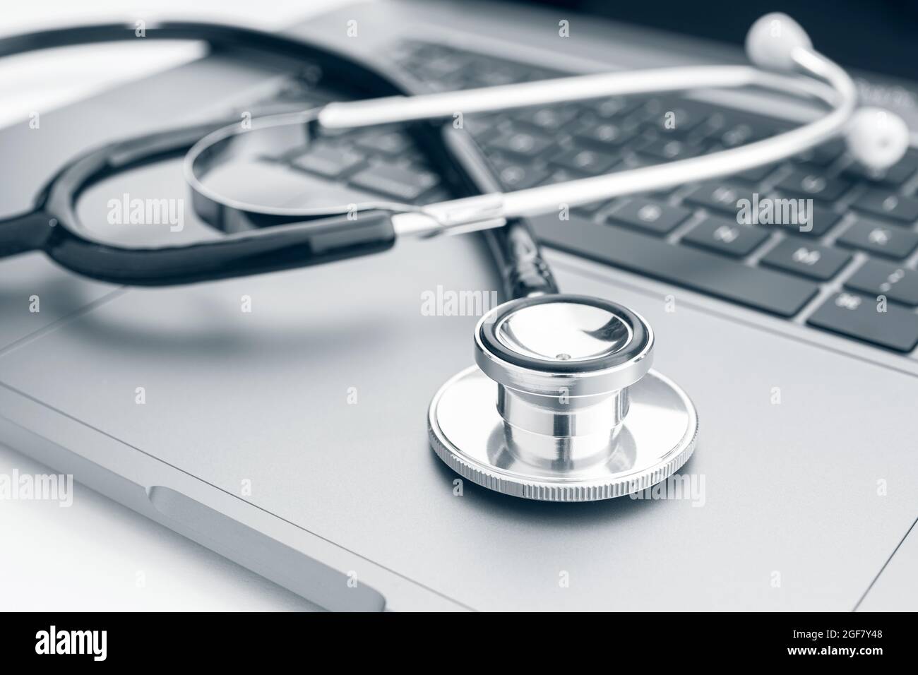 Computer diagnose concept. Stethoscope on modern laptop computer Stock ... Computer diagnose concept. Stethoscope on modern laptop computer Stock ...