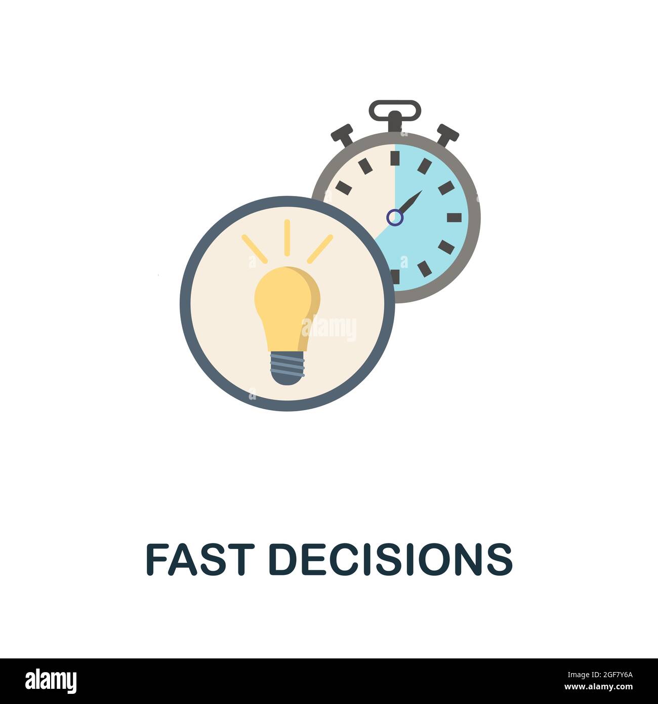 Fast Decisions flat icon. Simple sign from gamification collection ...