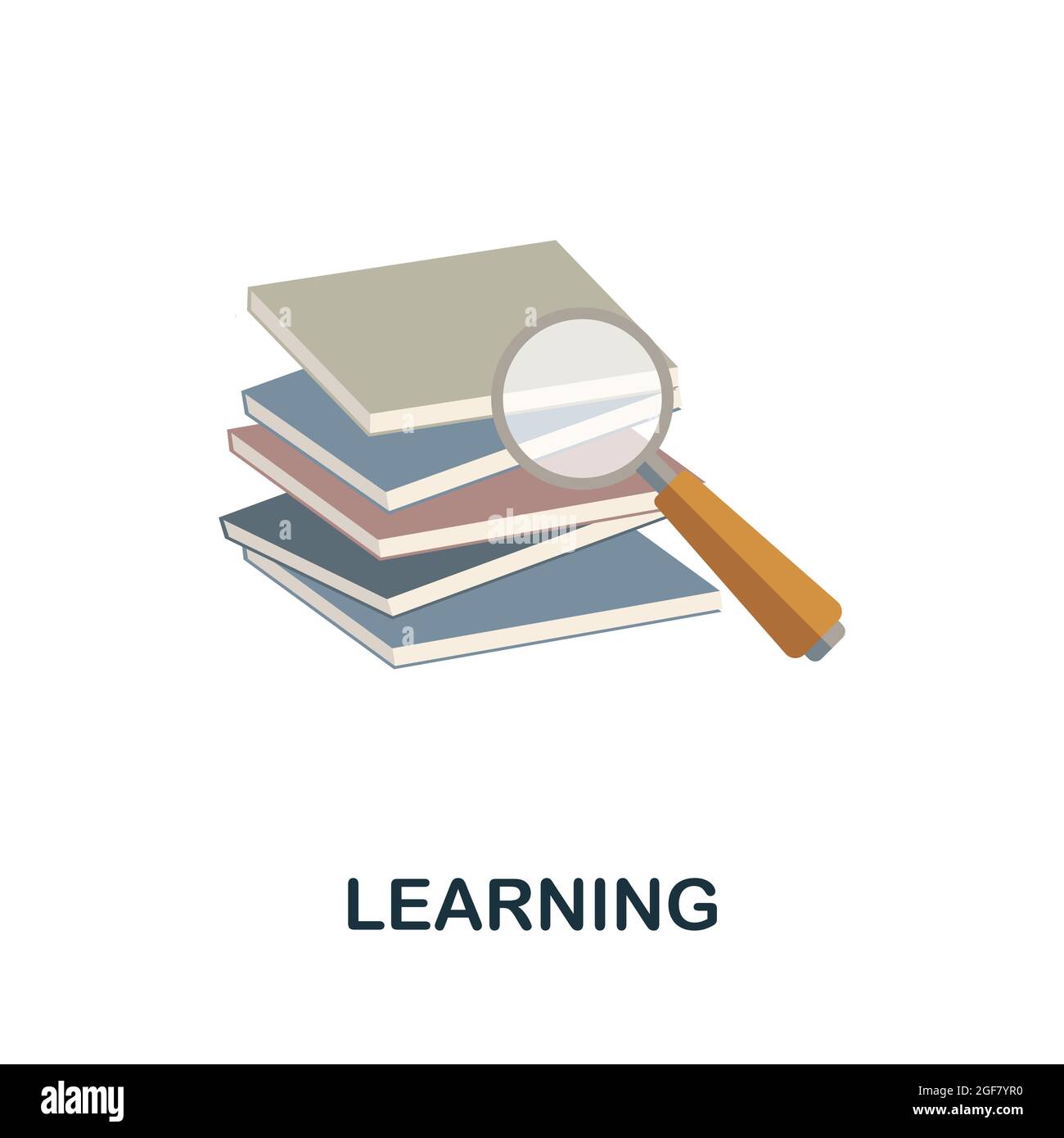 Learning flat icon. Simple sign from gamification collection. Creative ...