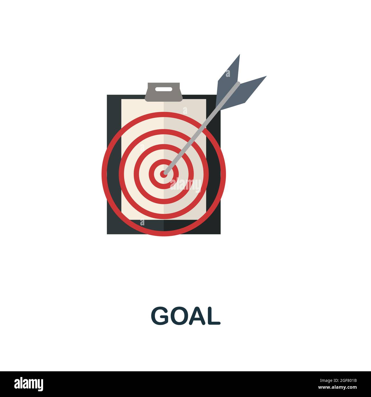 Goal flat icon. Simple sign from gamification collection. Creative Goal ...