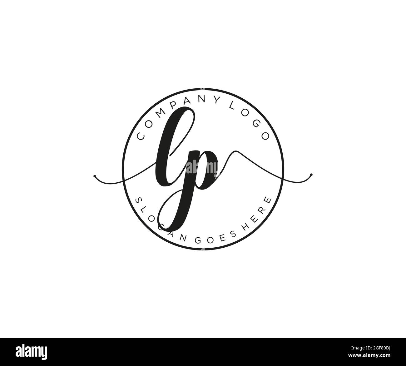 LP Feminine logo beauty monogram and elegant logo design, handwriting ...