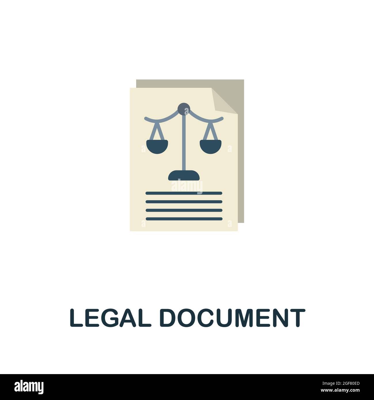 Legal Document icon. Flat sign element from law collection. Creative ...