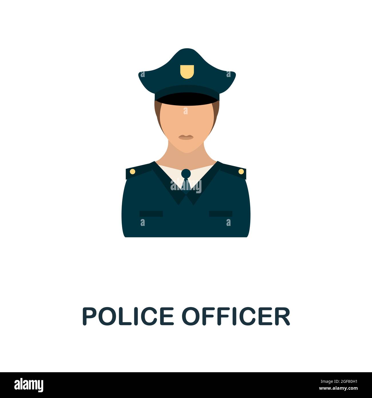 Police Officer icon. Flat sign element from law collection. Creative ...