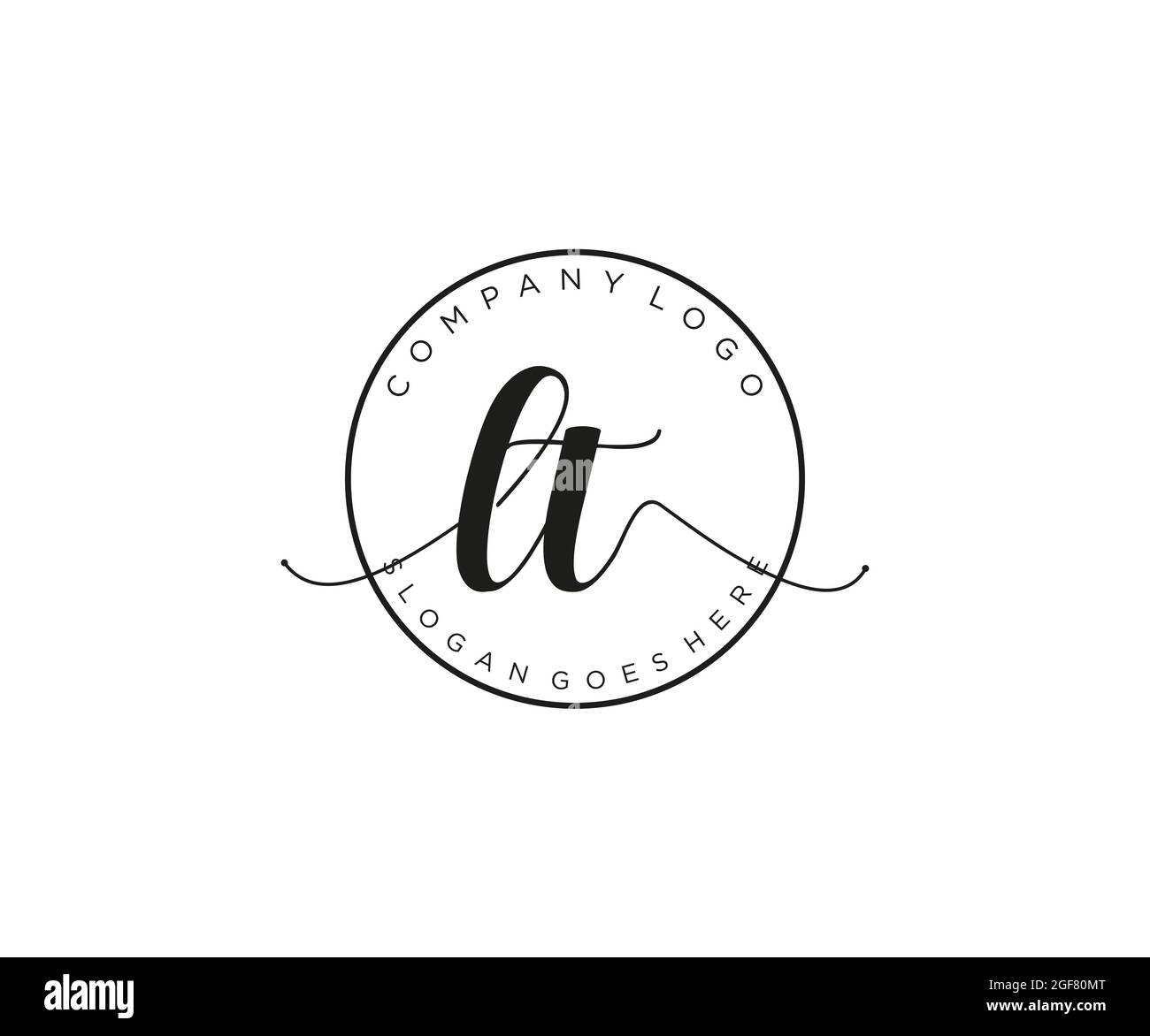LT Feminine logo beauty monogram and elegant logo design, handwriting logo of initial signature ...