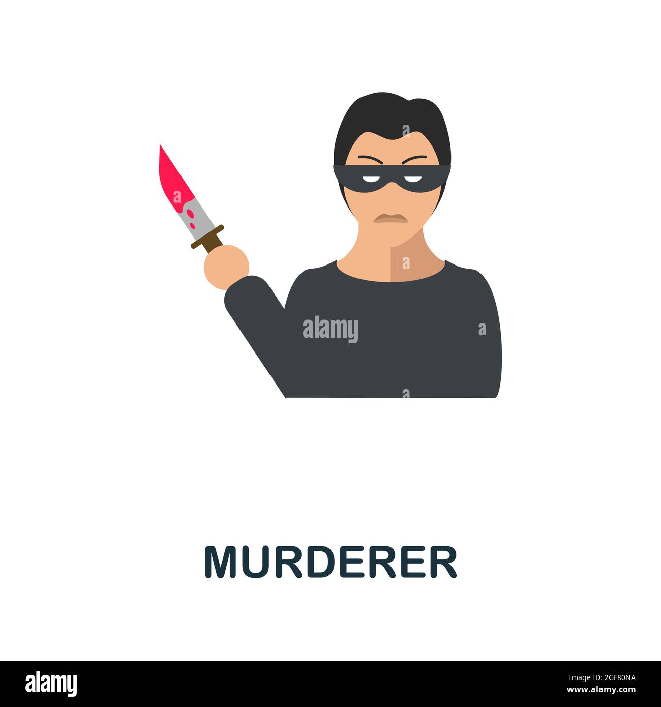Silhouette murderer knife Stock Vector Images - Alamy