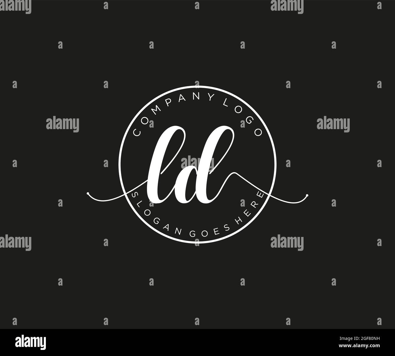 LD Feminine logo beauty monogram and elegant logo design, handwriting ...