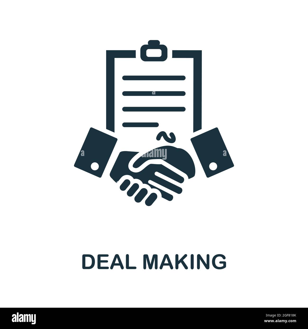 Deal Making flat icon. Colored sign from leadership collection ...