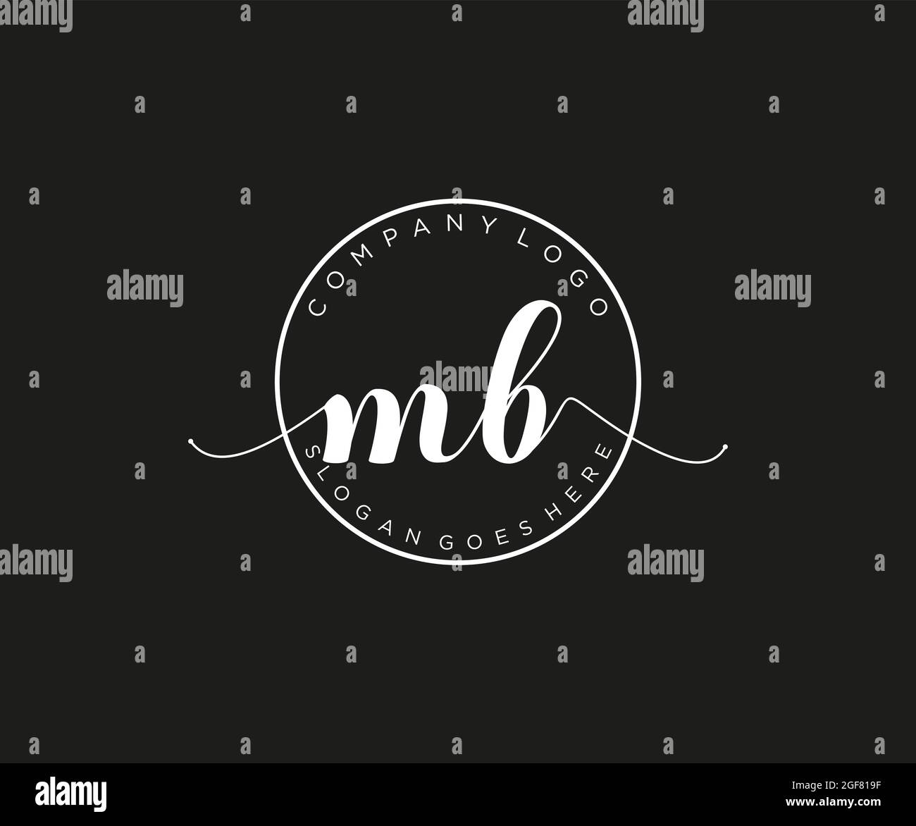 MB Feminine logo beauty monogram and elegant logo design, handwriting ...