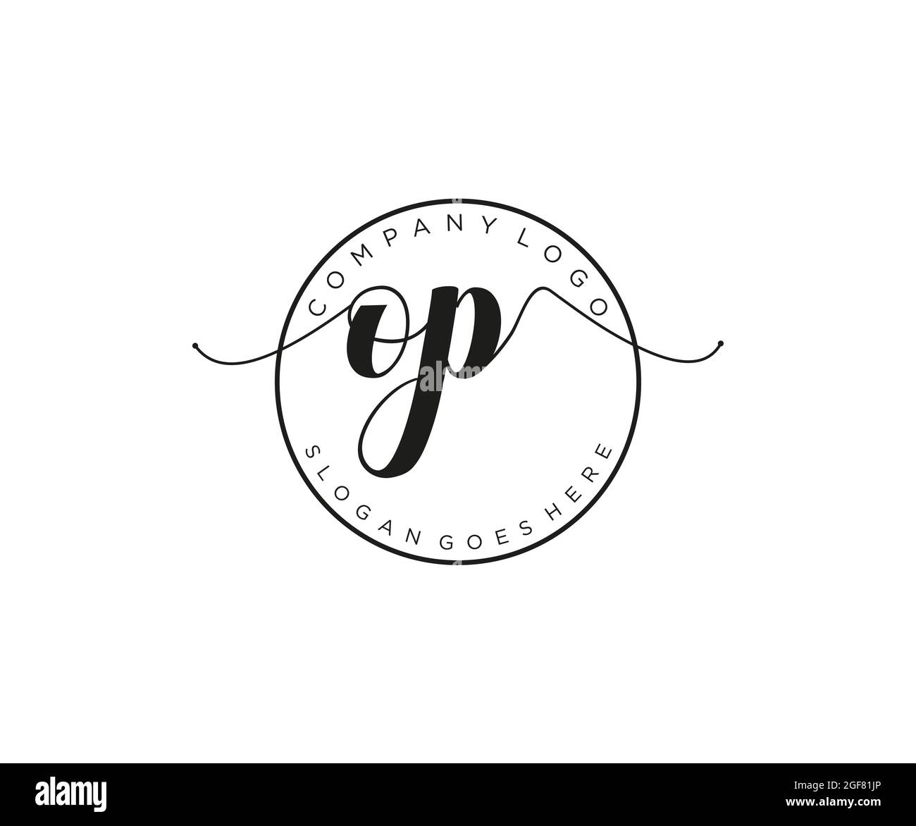OP Feminine logo beauty monogram and elegant logo design, handwriting ...