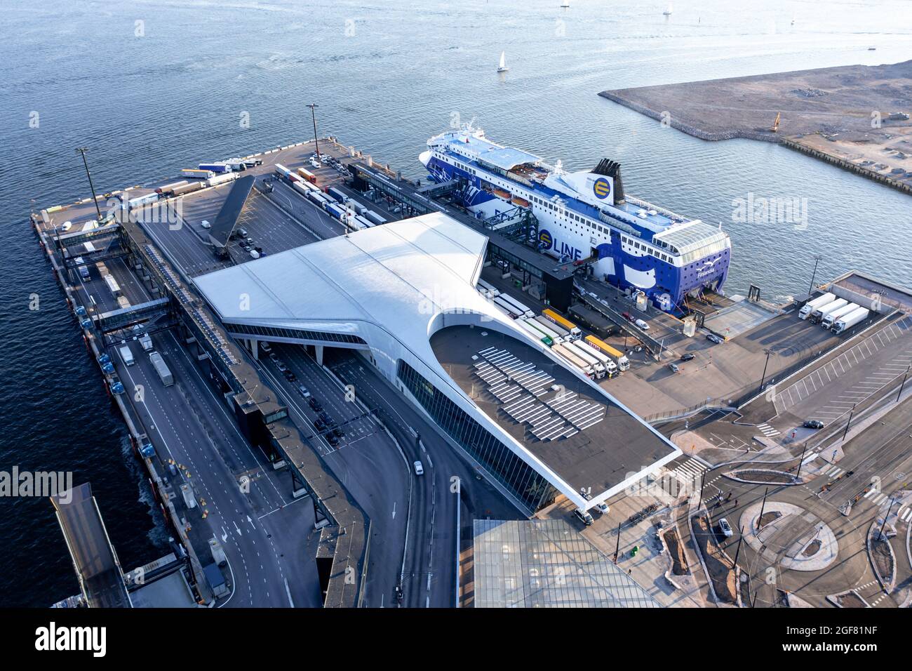 Helsinki, Finland - June 11, 2021: Aerial view of the West Terminal 2 ...