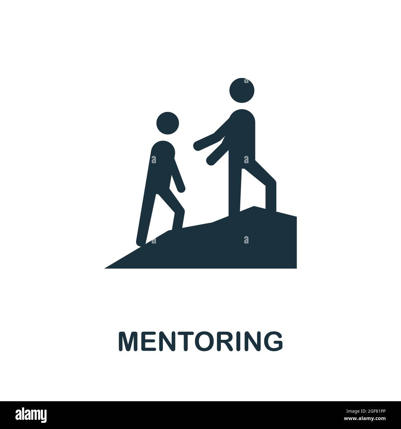 Mentoring flat icon. Colored sign from leadership collection. Creative Mentoring icon ...