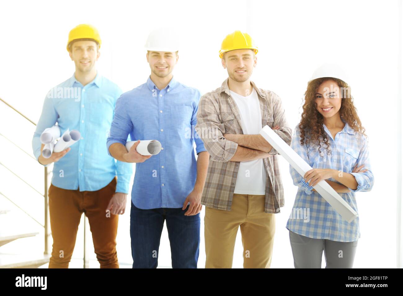 Team of professional engineers Stock Photo - Alamy