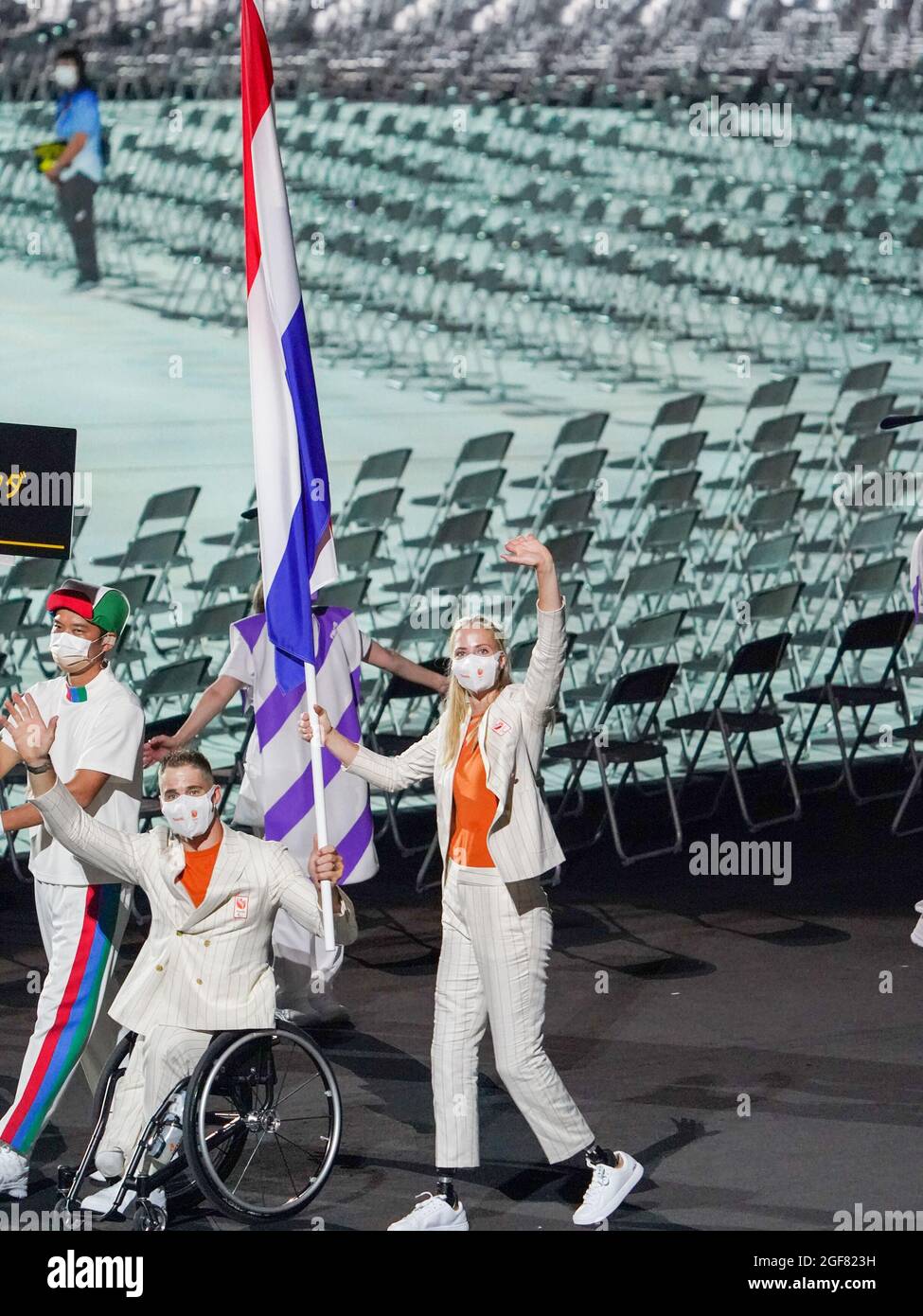 TOKYO, JAPAN - AUGUST 24: Jetze Plat of the Netherlands and Fleur Jong ...