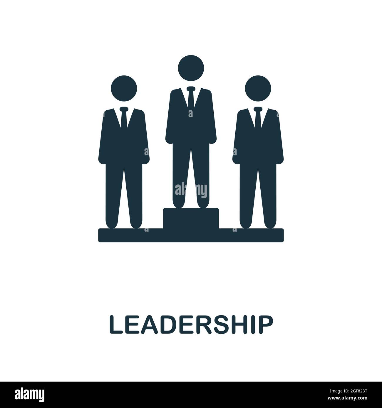 Leadership flat icon. Colored sign from collection. Creative Leadership ...