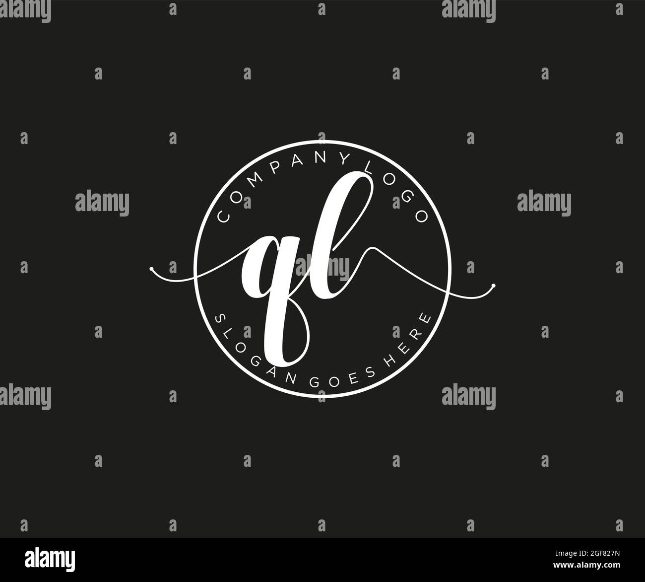 QL Feminine logo beauty monogram and elegant logo design, handwriting ...