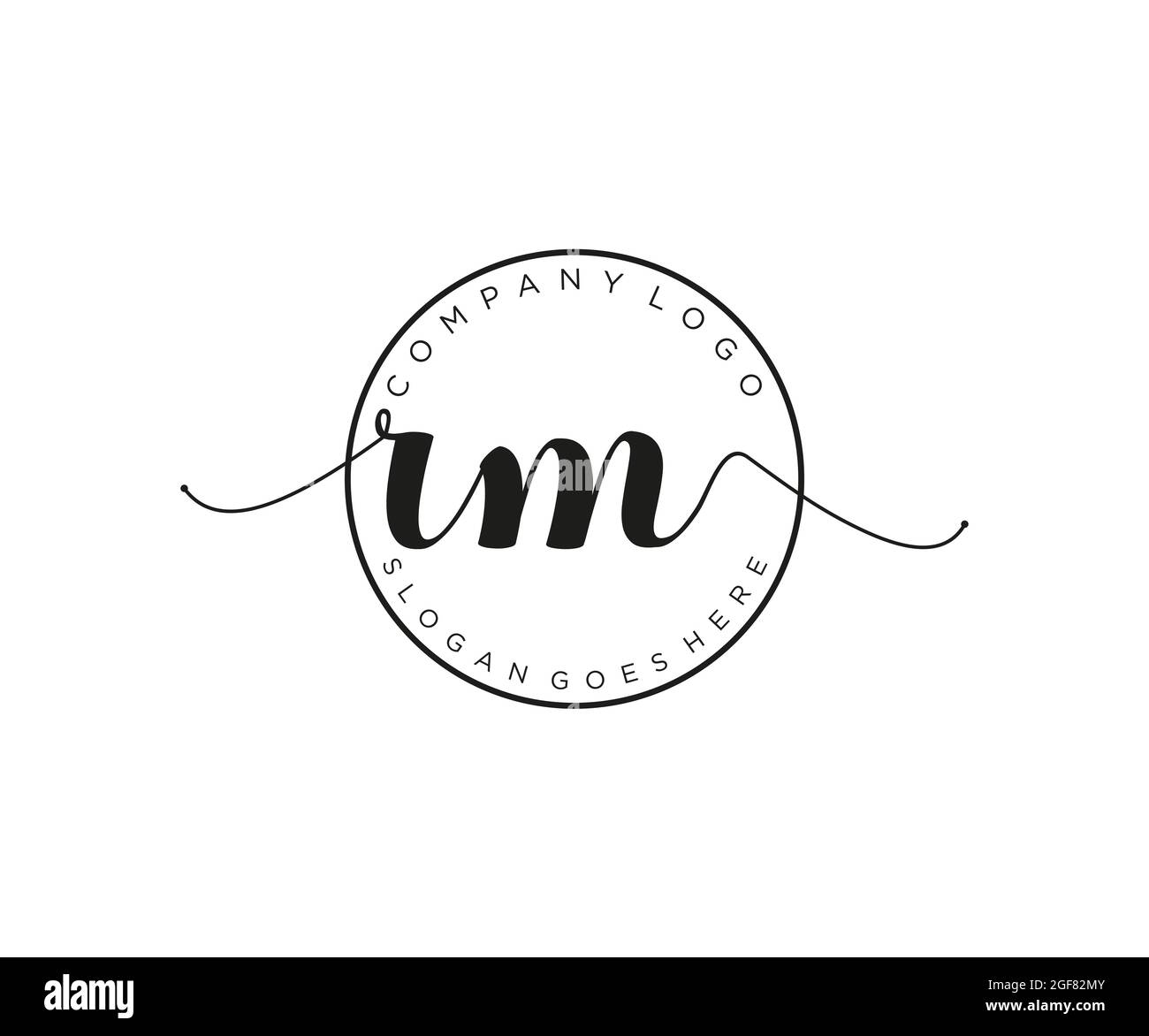 RM Feminine logo beauty monogram and elegant logo design, handwriting ...