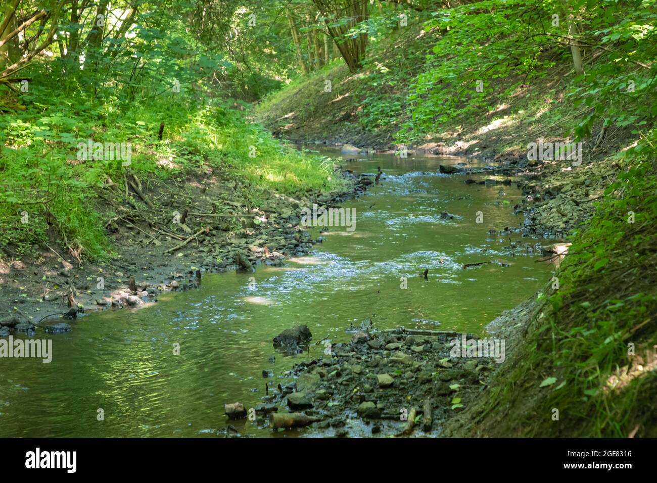 Renaturalized Emscher river in Dortmund, Germany Stock Photo - Alamy