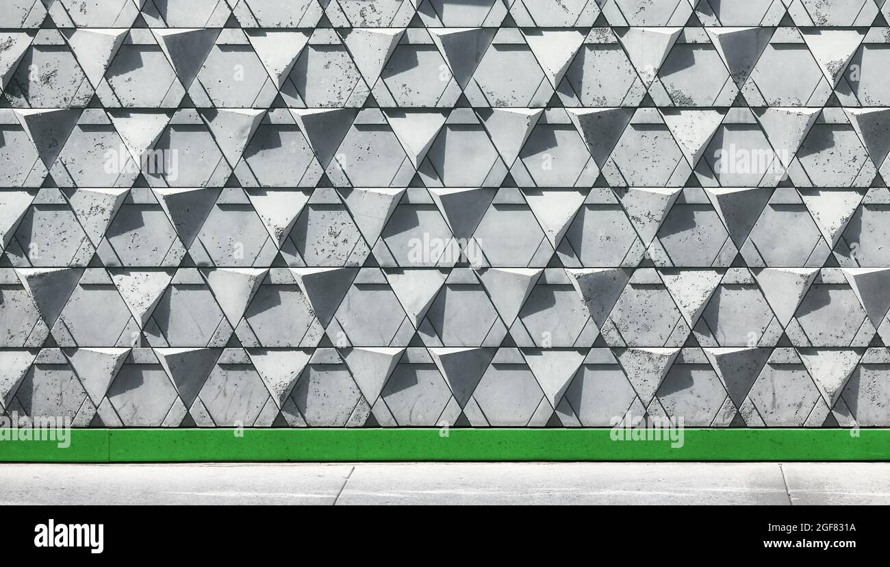 Triangular concrete wall background, New York City, USA Stock Photo - Alamy