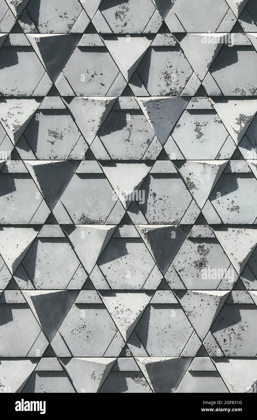 Picture of triangular concrete wall, abstract background Stock Photo ...