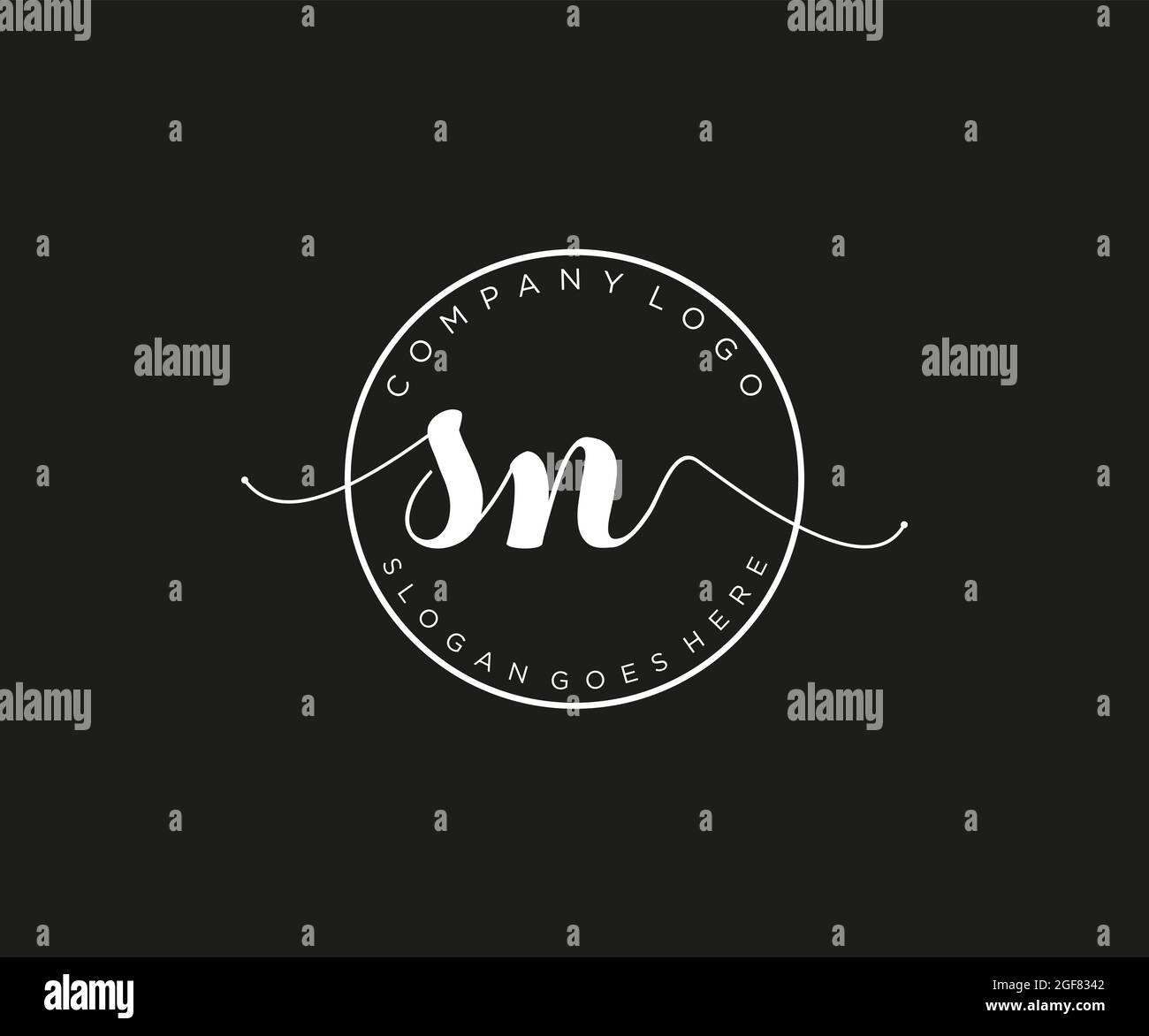 SN Feminine logo beauty monogram and elegant logo design, handwriting ...