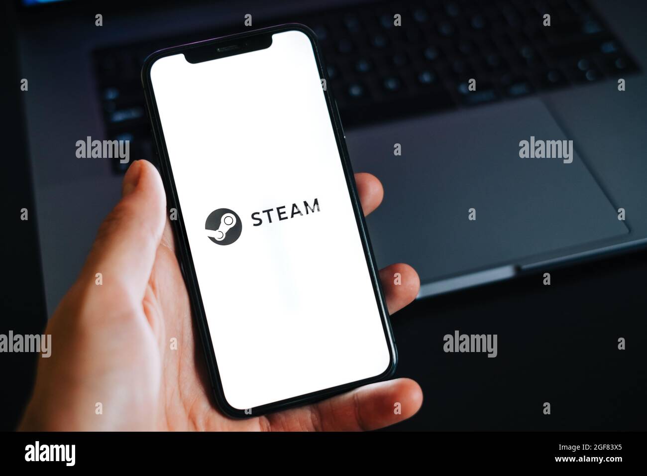 Steam app logo on the smartphone screen Stock Photo - Alamy