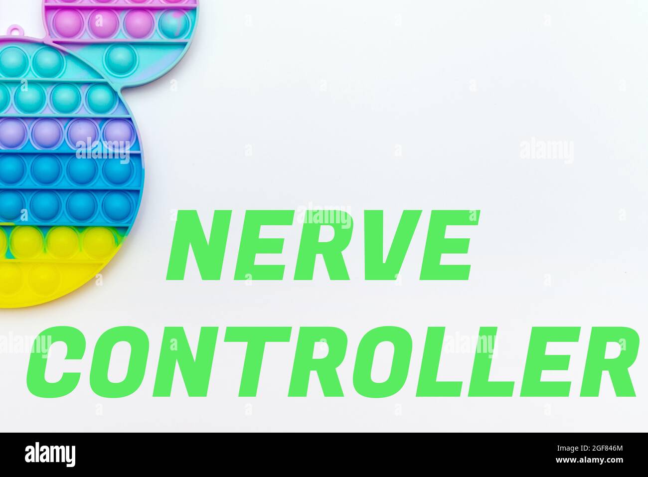 Inscription nerve controller pop it bubble fidget sensory toy on a ...