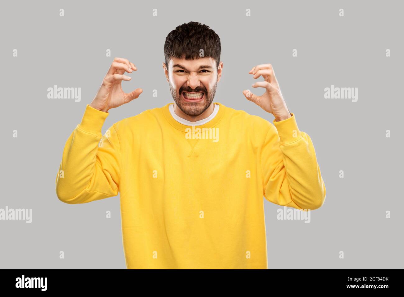 Angry man with moustache hi-res stock photography and images - Alamy