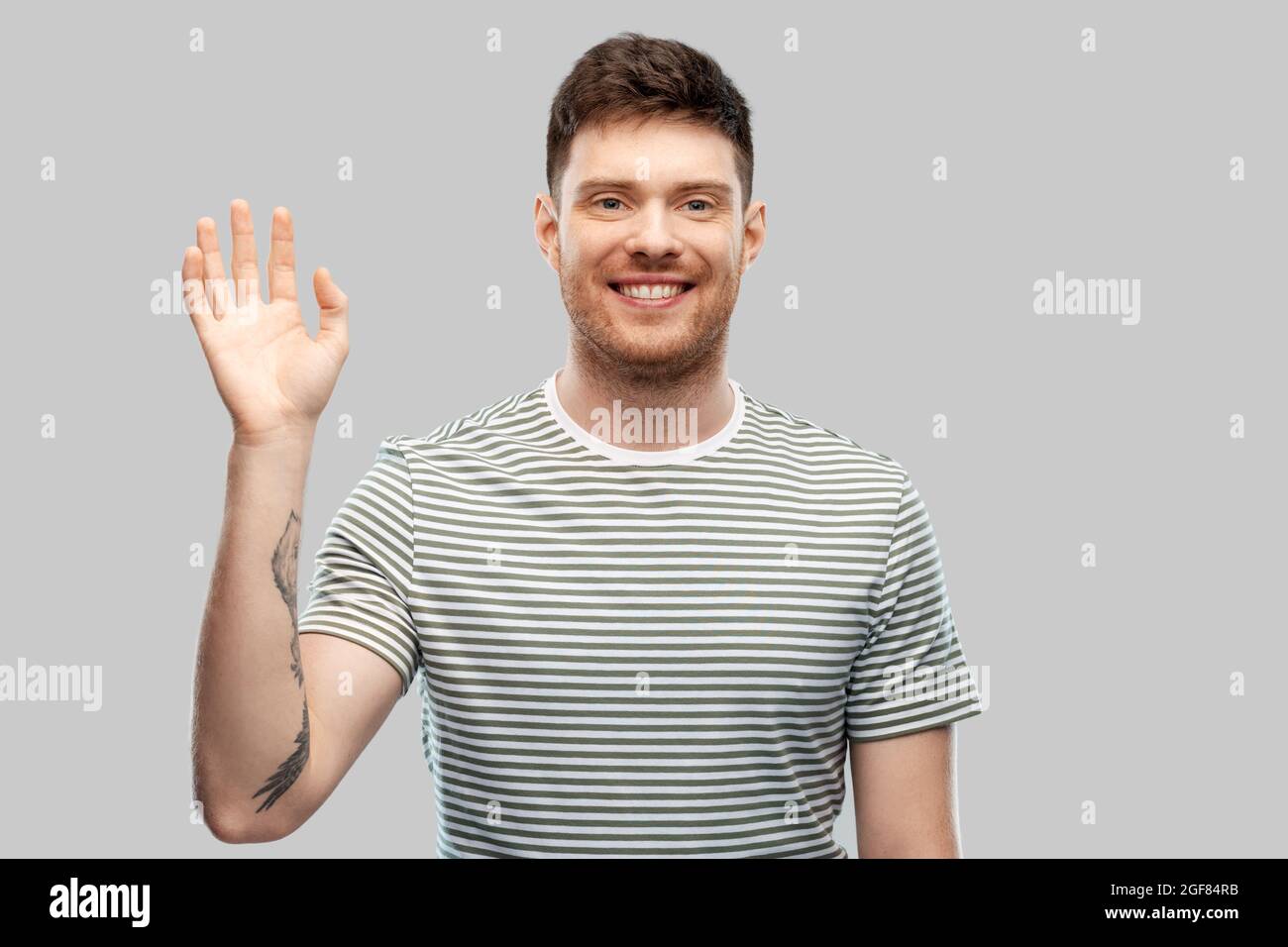 Hand tattoo hi hi-res stock photography and images - Alamy