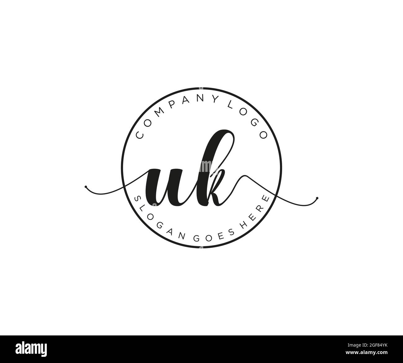 UK Feminine logo beauty monogram and elegant logo design, handwriting ...