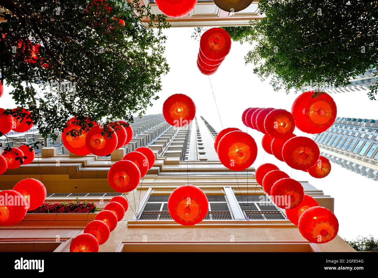 Red lanterns for the Lunar New Year Stock Photo - Alamy
