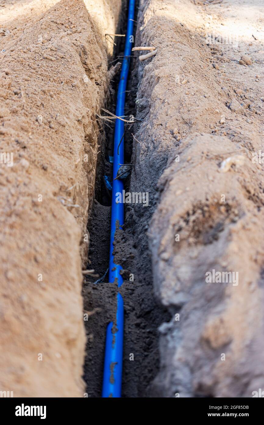 Fiber Optics Cable Construction Site High Resolution Stock Photography ...