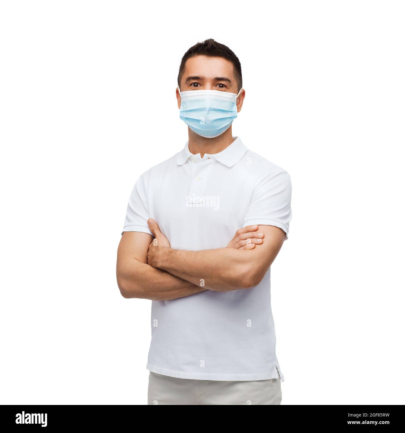 Hispanic man protective mask hi-res stock photography and images - Alamy