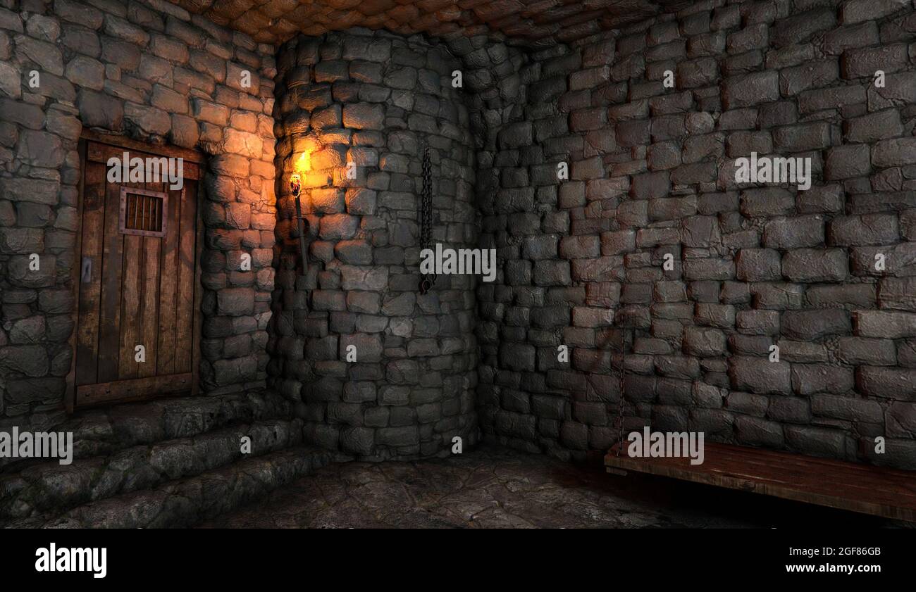 Medieval dungeon castle illustration hi-res stock photography and ...