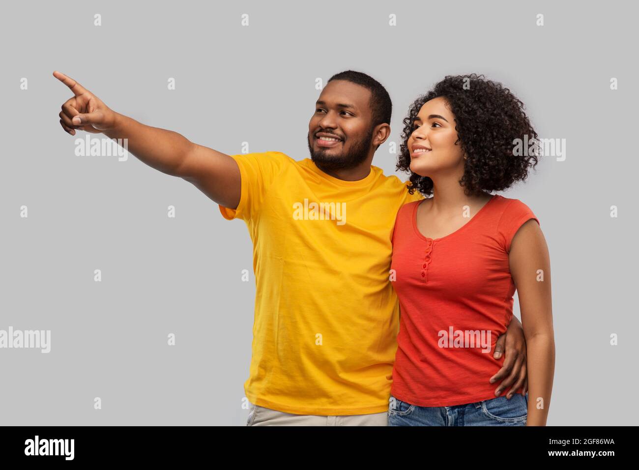 happy african american couple Stock Photo - Alamy
