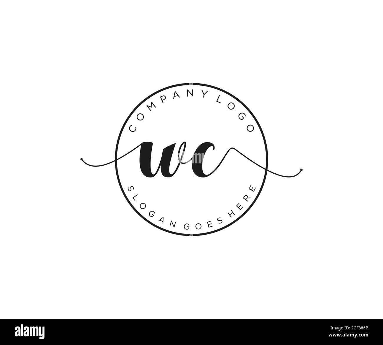 WC Feminine logo beauty monogram and elegant logo design, handwriting ...