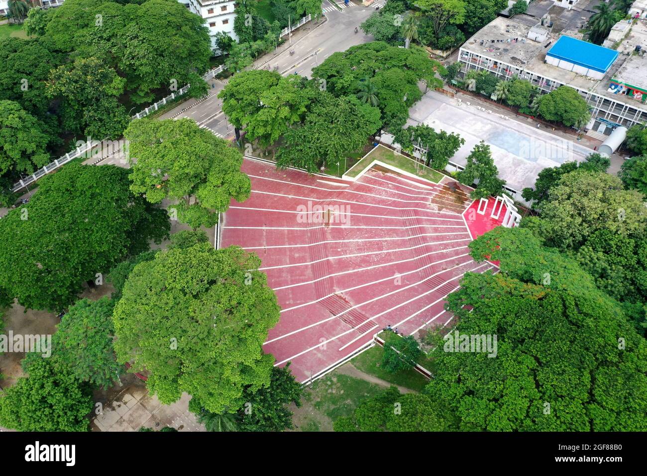 Dhaka, Bangladesh - July 04, 2021: The Central Shohid Minar is a ...
