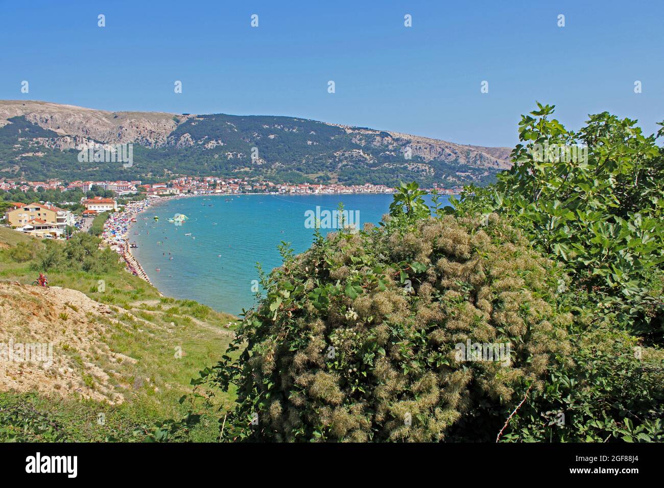 Baska, island Krk, panorama from phenomenal Zarok - sandy & rocks area ...