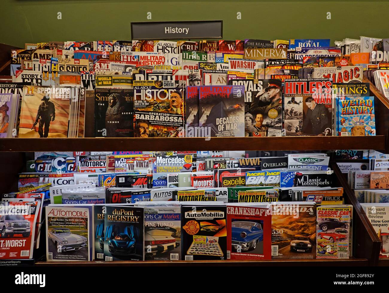 Magazine rack at Barnes and Noble bookstore in Park Slope Brooklyn NYC ...