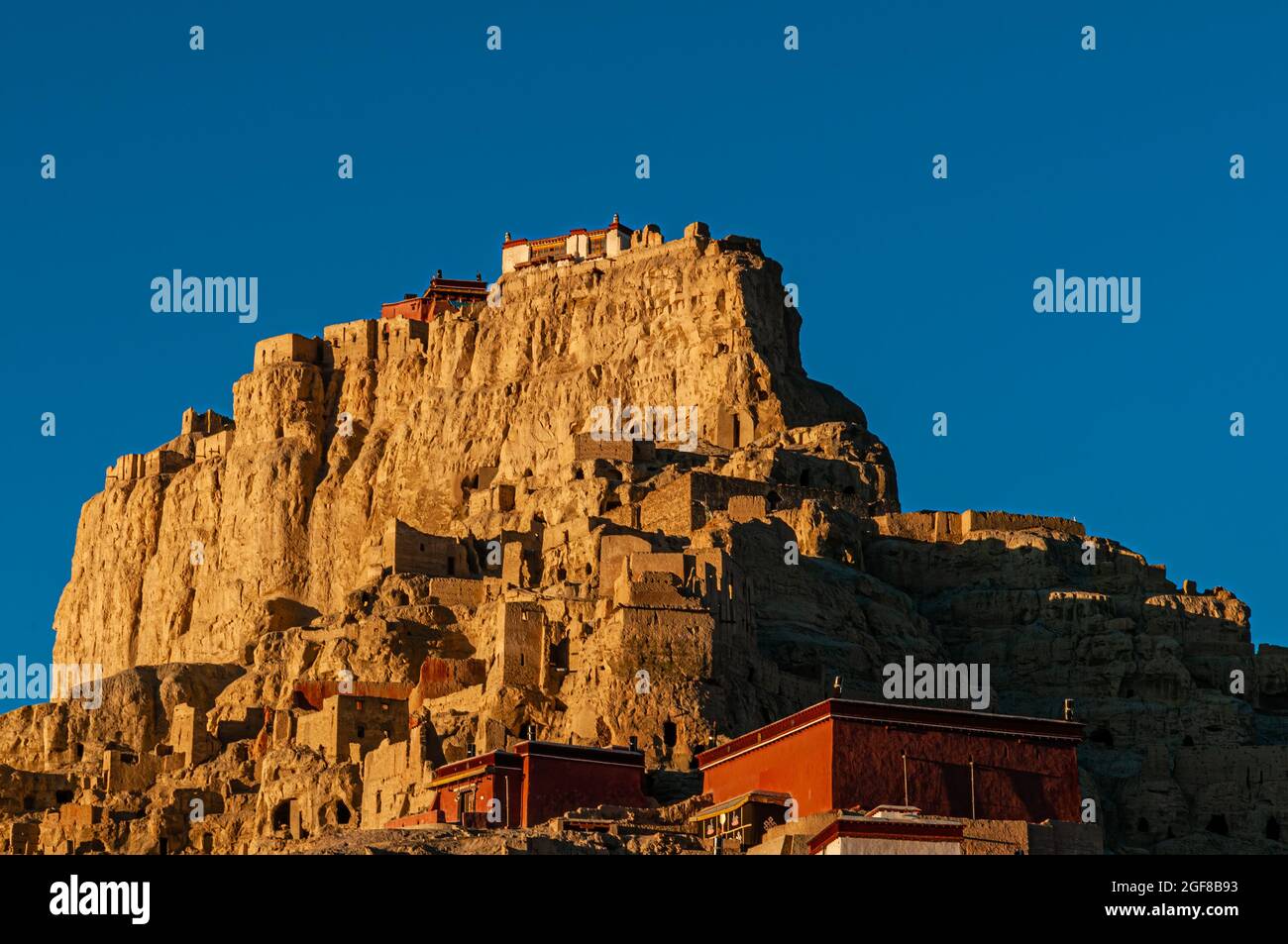 The ruins of the ancient capital of Guge kingdom in Tibet Stock Photo ...
